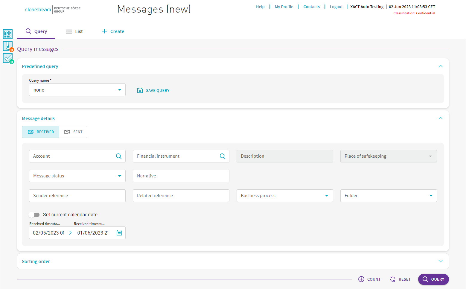 ClearstreamXact: Xact Web Portal enhanced user interface for Reference Data and Message Exchange